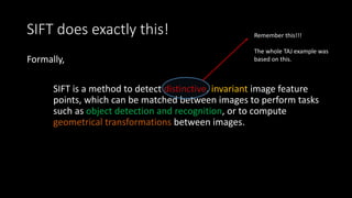 Scale Invariant Feature Transform | PPTX