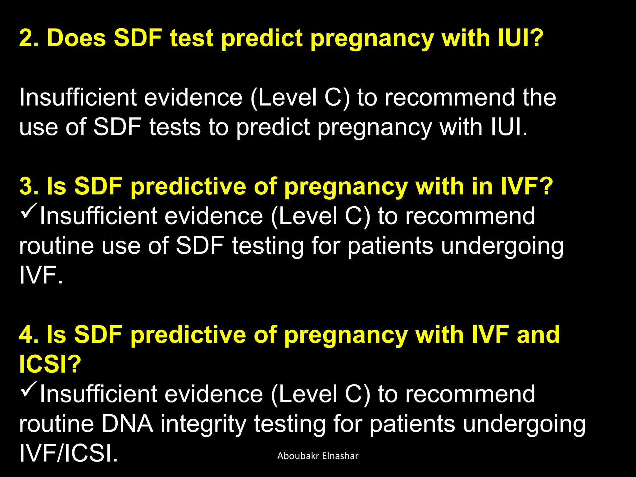 Clinical Utility Of Sperm Dna Fragmentation Tests Ppt