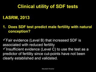 Clinical utility of sperm DNA fragmentation tests | PPT