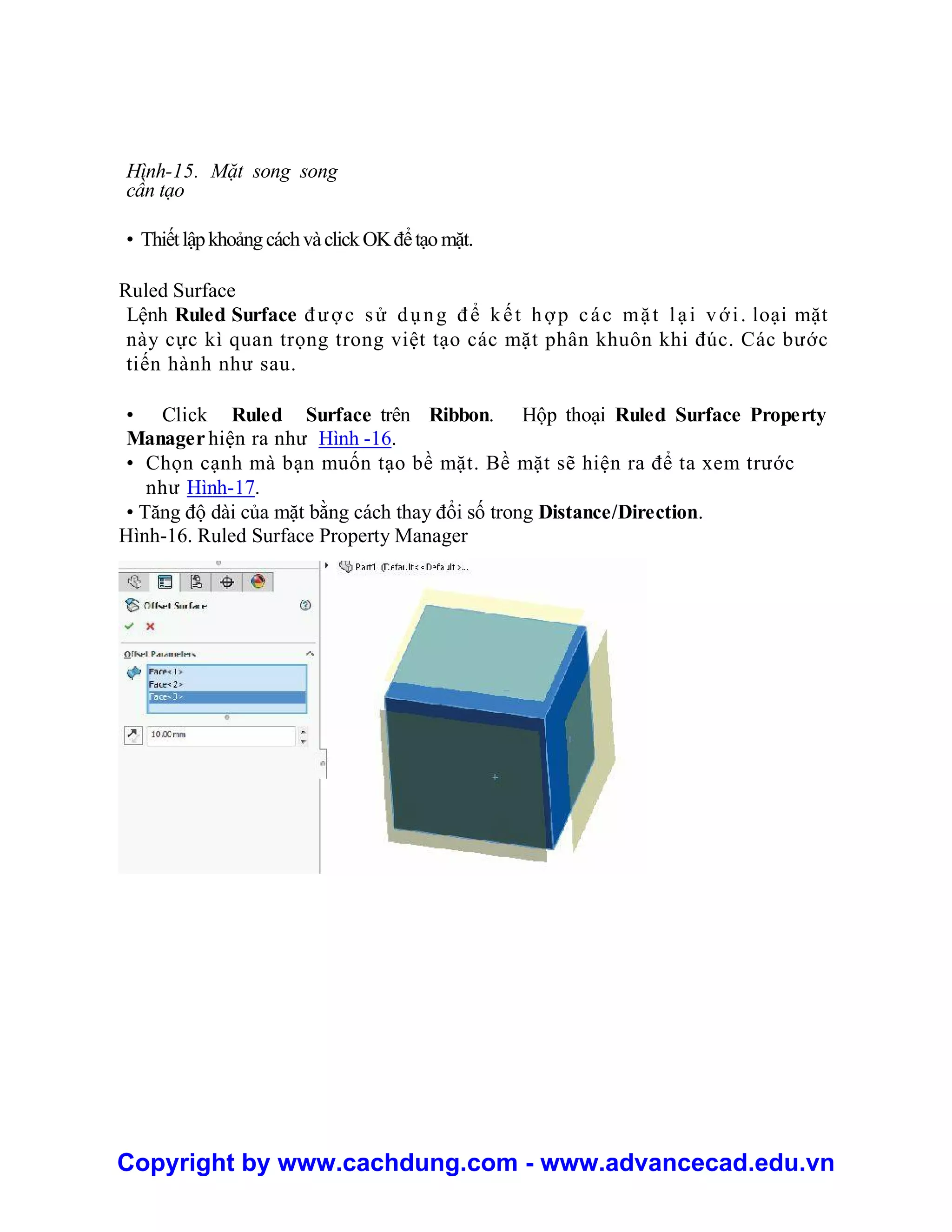 Thiết kế mặt Solidworks 2017 (Surface) | PDF