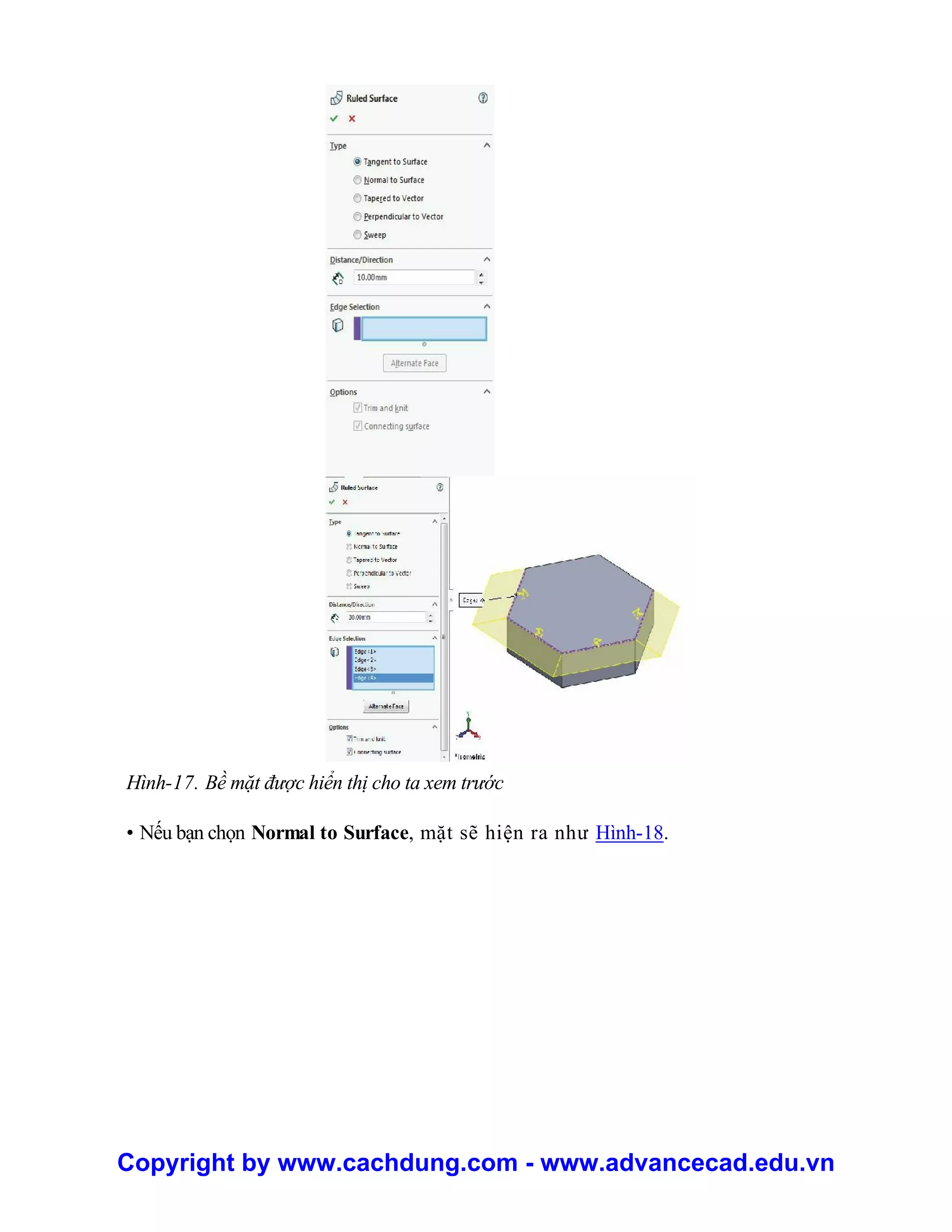 Thiết kế mặt Solidworks 2017 (Surface) | PDF