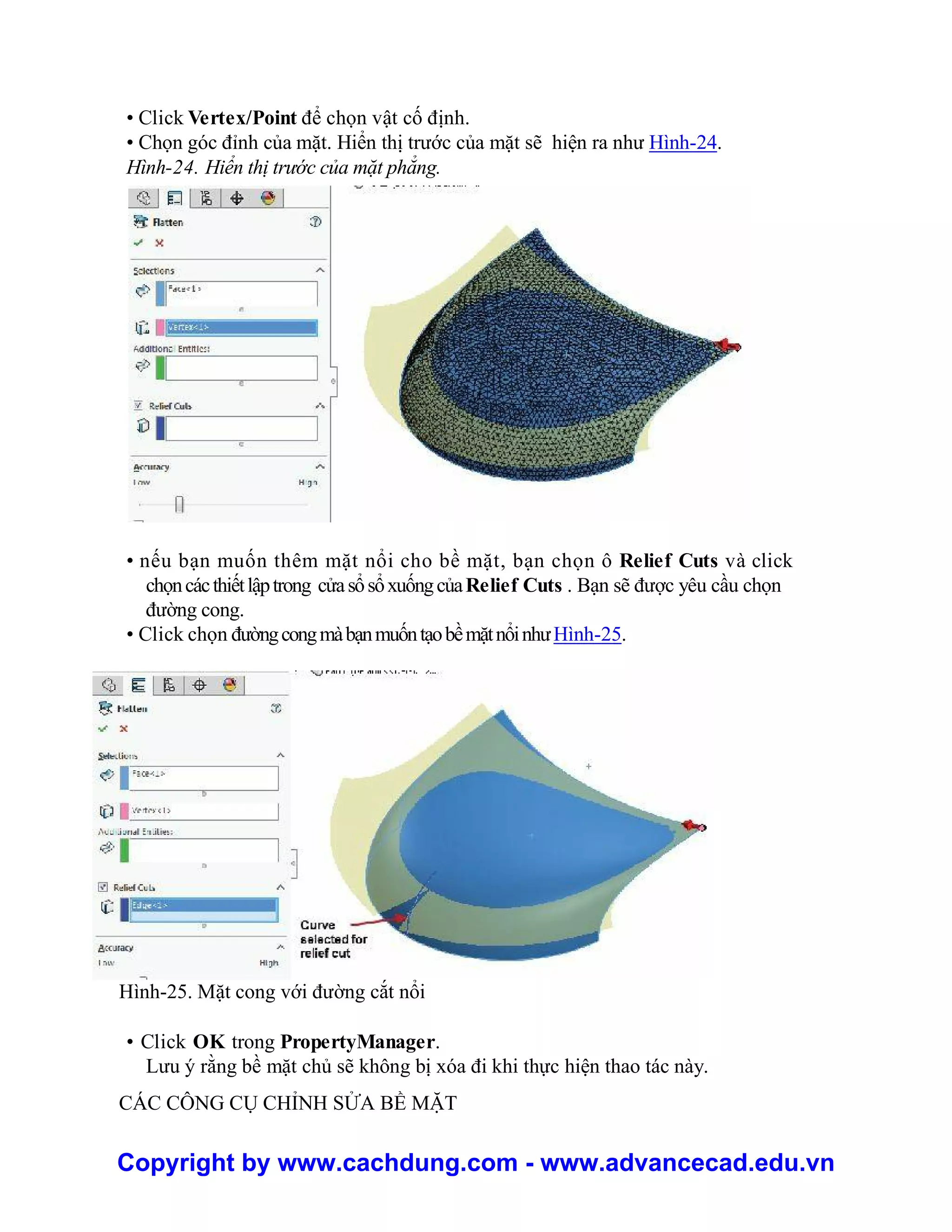 Thiết kế mặt Solidworks 2017 (Surface) | PDF