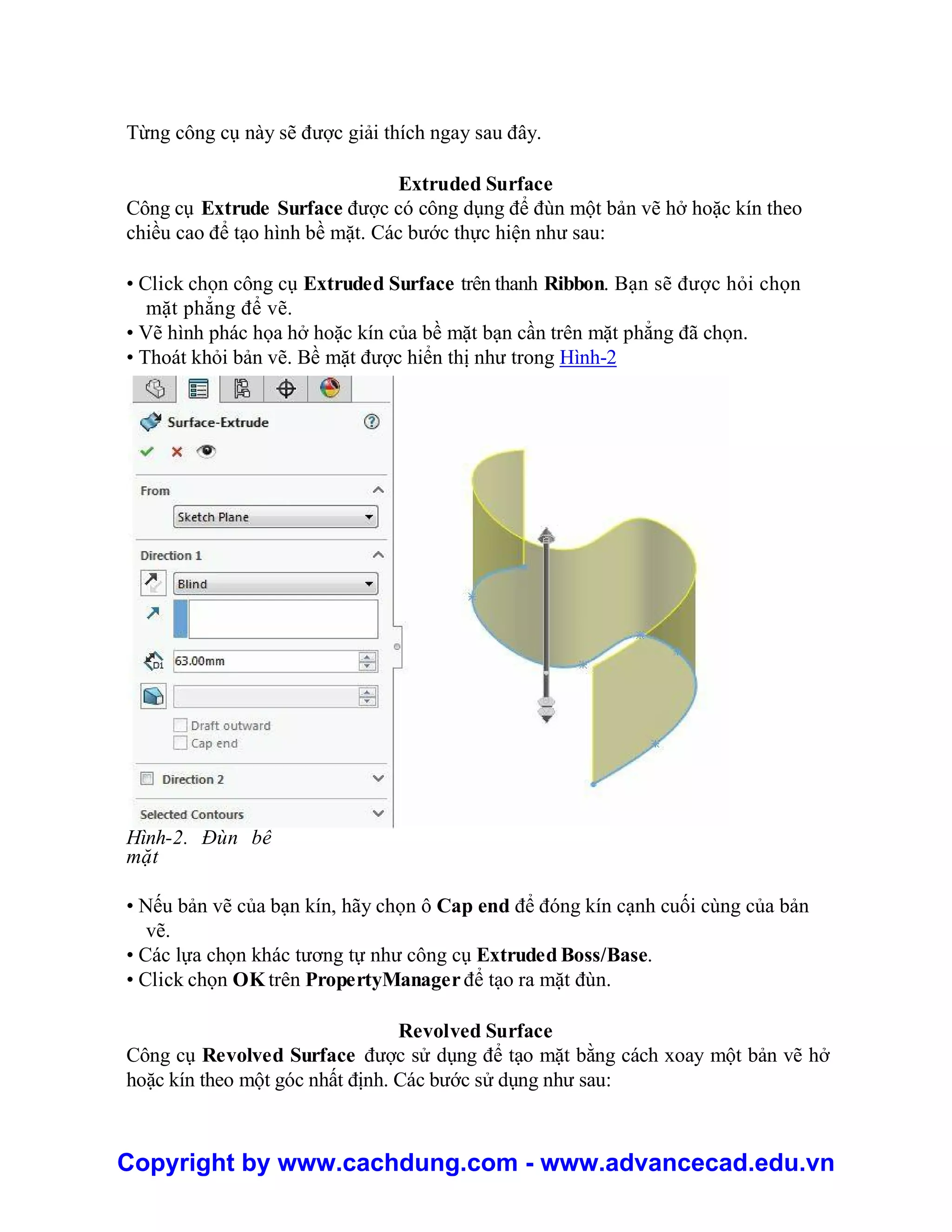 Thiết kế mặt Solidworks 2017 (Surface) | PDF