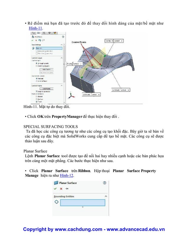 Thiết kế mặt Solidworks 2017 (Surface) | PDF
