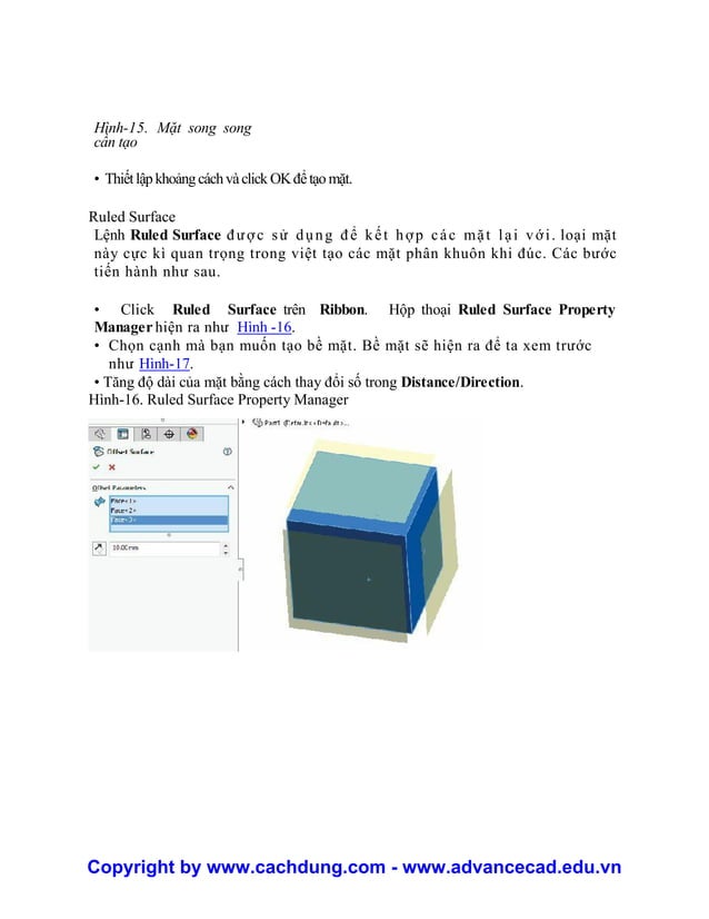 Thiết kế mặt Solidworks 2017 (Surface) | PDF