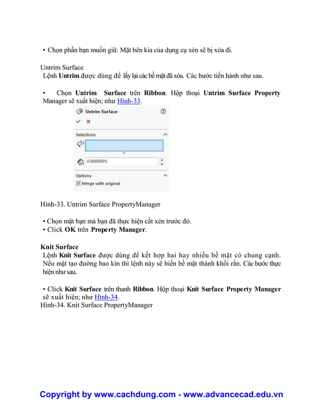 Thiết kế mặt Solidworks 2017 (Surface) | PDF