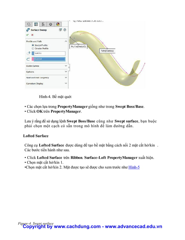 Thiết kế mặt Solidworks 2017 (Surface) | PDF