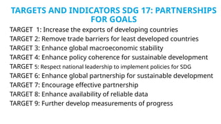 Sustainable Development Goals - 17 - Partnership for the Goals | PPTX