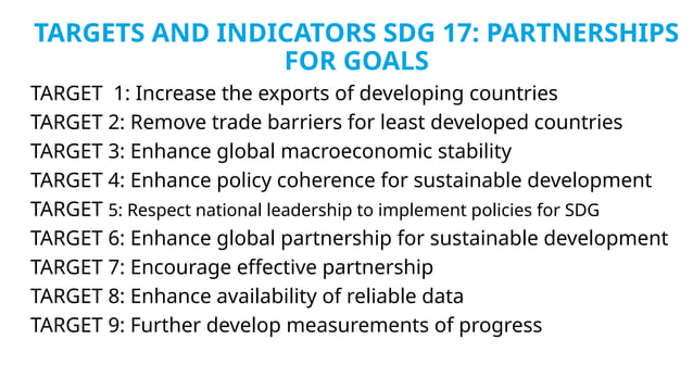 Sustainable Development Goals - 17 - Partnership for the Goals | PPTX ...
