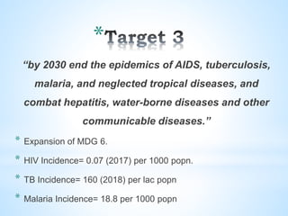 SDG (Sustainable Development Goals) Explained target 3 | PPTX