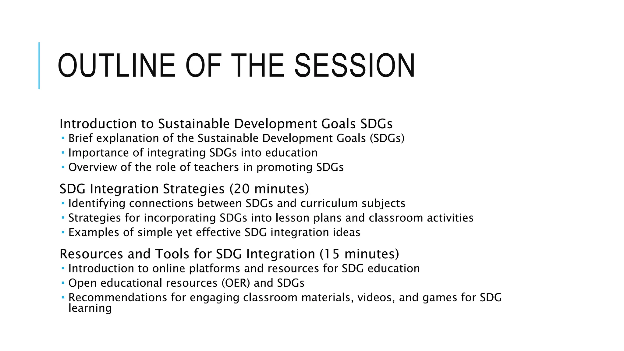 Integrating Sustainable Development Goals (SDGs) in School Education | PPTX