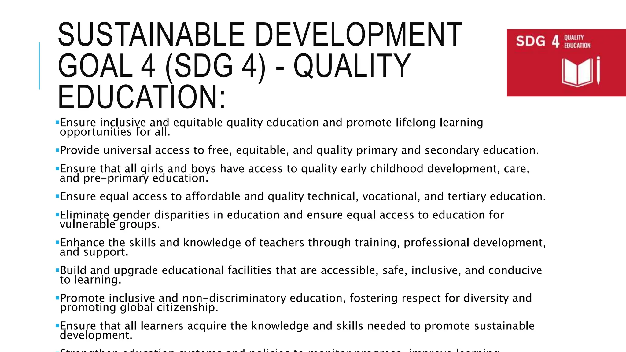 Integrating Sustainable Development Goals (SDGs) in School Education | PPTX