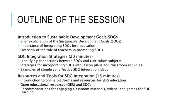 Integrating Sustainable Development Goals (SDGs) in School Education ...