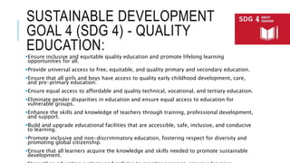 Integrating Sustainable Development Goals (SDGs) in School Education | PPTX