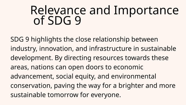 United Nation Sustainable Development Goal 9 | PPTX