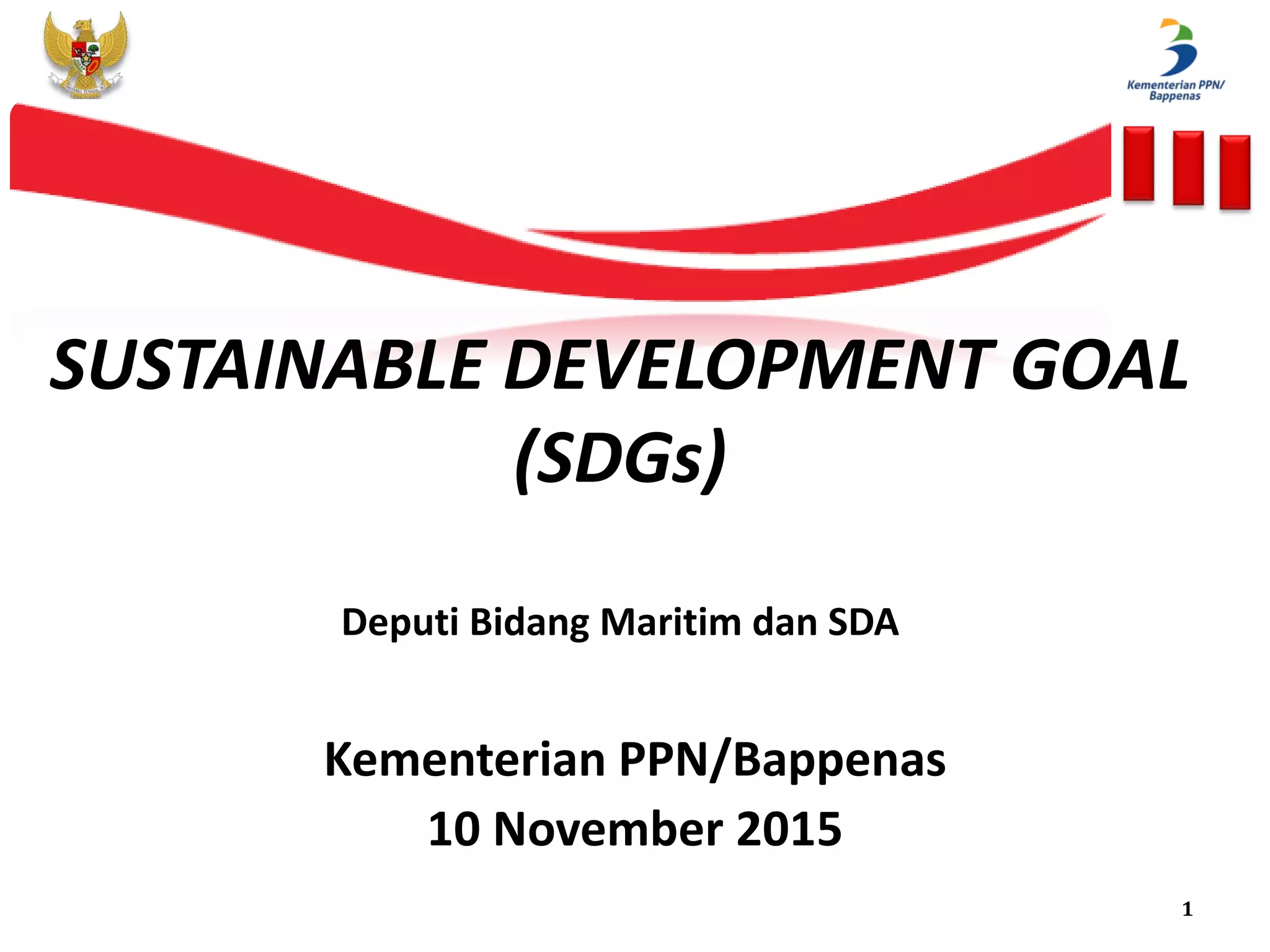 Bappenas: Sustainable Development Goal (SDGs) | PDF