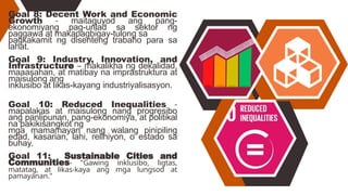 sustainable development goals likas kayang pagunald | PPTX