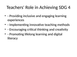 SDG4_Quality_Education_Teachers.pptxabcd | PPT