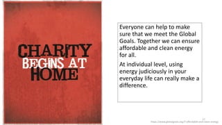 sustainable development goals no. 7 (sdg 7) clean and affordable energy ...