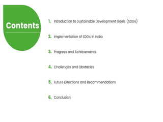 Sustainable Development Goals and India: Achievements and Challenges | PPTX