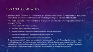 Sustainable Development Goals and Social Work | PPTX