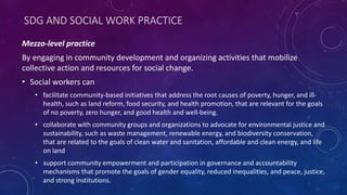 Sustainable Development Goals and Social Work | PPTX