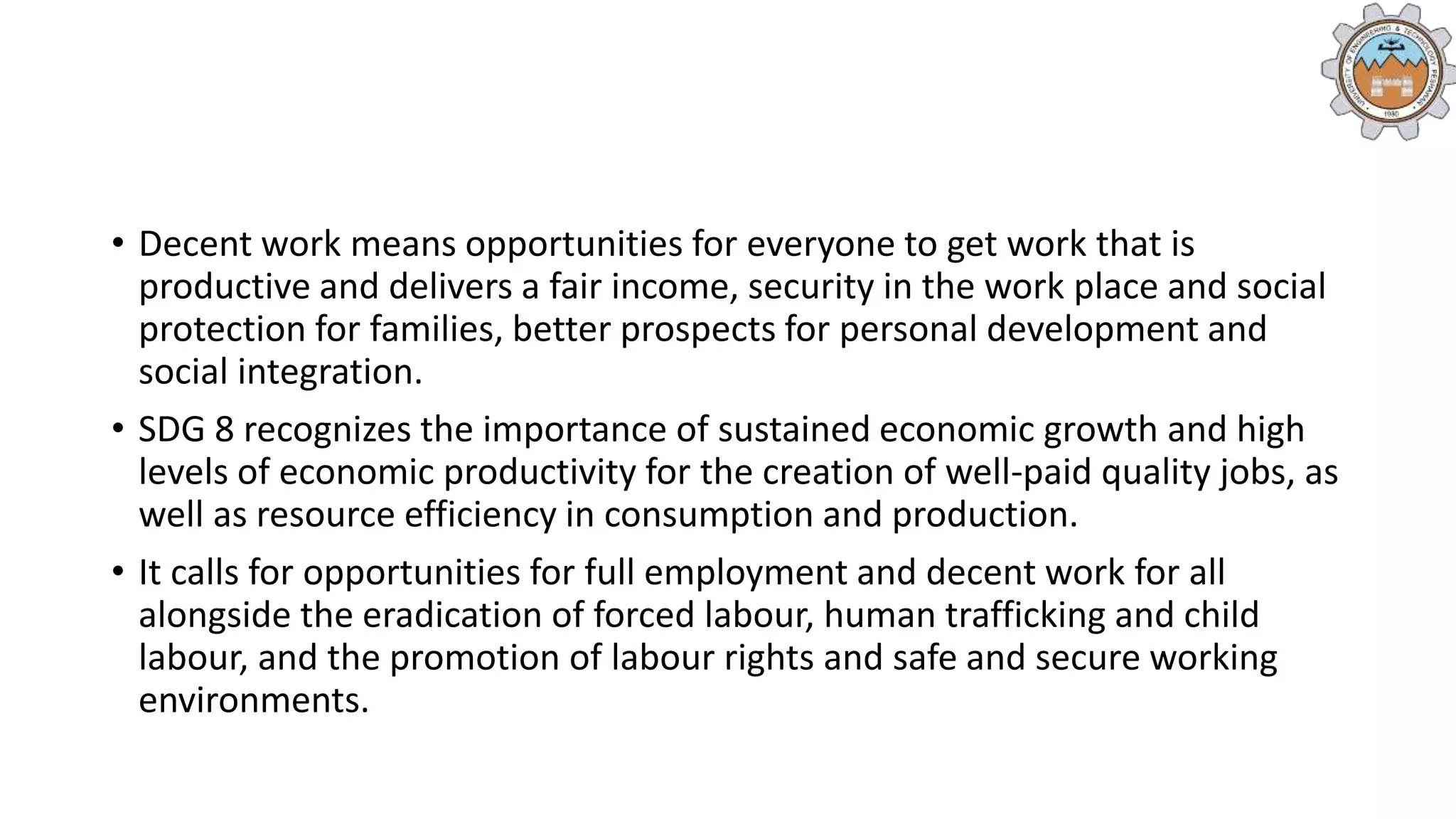 decent work and economic growth | PPTX