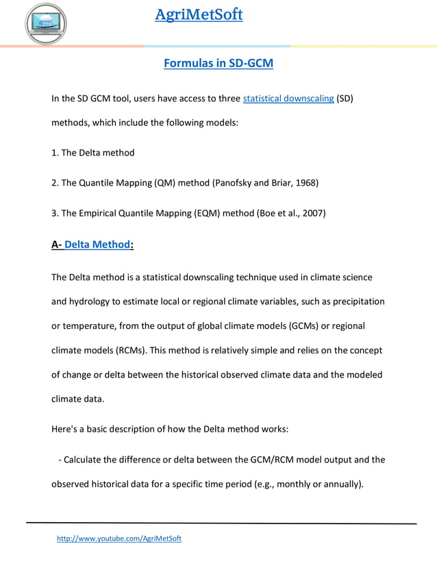 SD-GCM Formulas | PDF