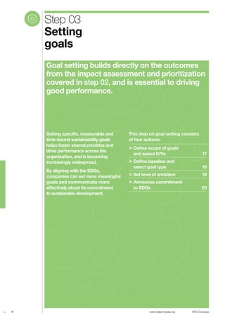Sdg compass guide - Guide For Business Action on the SDGs | PDF