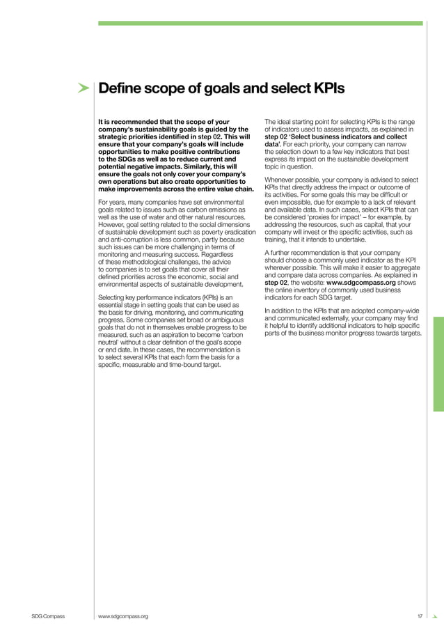 Sdg compass guide - Guide For Business Action on the SDGs | PDF ...