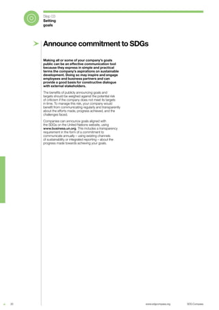 Sdg compass guide - Guide For Business Action on the SDGs | PDF