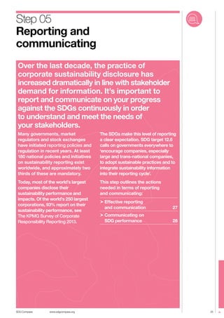 Sdg compass guide - Guide For Business Action on the SDGs | PDF