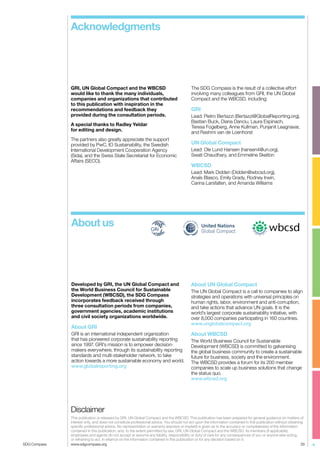 Sdg compass guide - Guide For Business Action on the SDGs | PDF