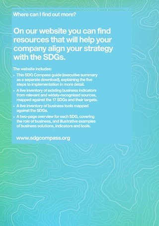 Sdg compass guide - Guide For Business Action on the SDGs | PDF