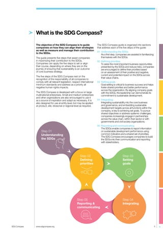 Sdg compass guide - Guide For Business Action on the SDGs | PDF