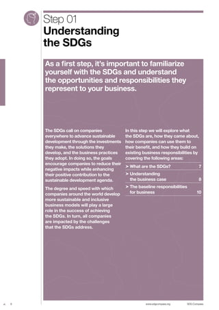 Sdg compass guide - Guide For Business Action on the SDGs | PDF