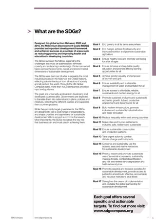 Sdg compass guide - Guide For Business Action on the SDGs | PDF