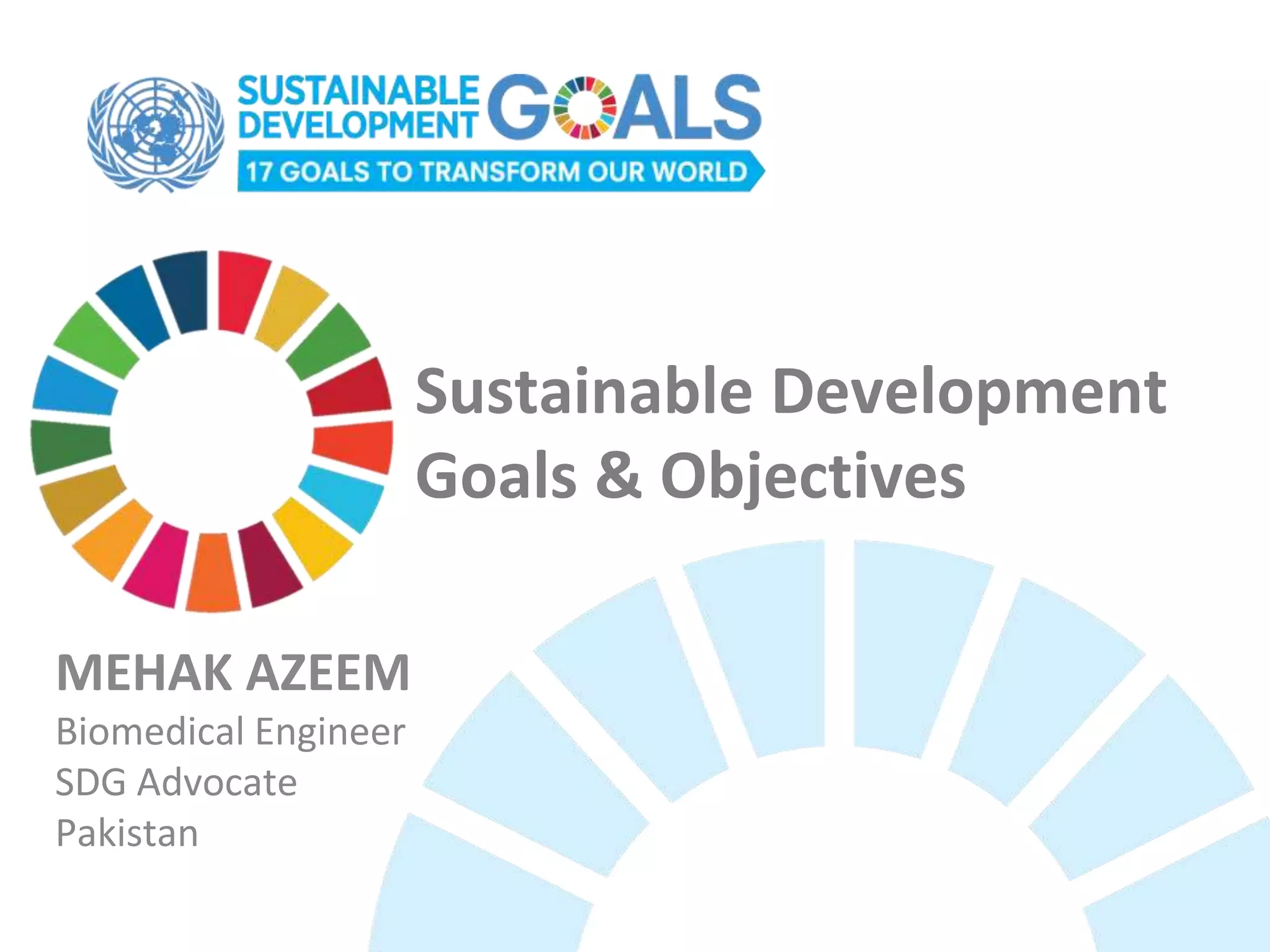 Sustainable Development Goals and Objectives/ MDGs/ Inter-linkages ...