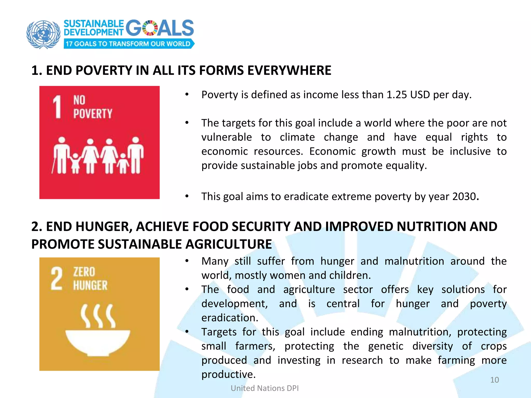 Sustainable Development Goals and Objectives/ MDGs/ Inter-linkages ...