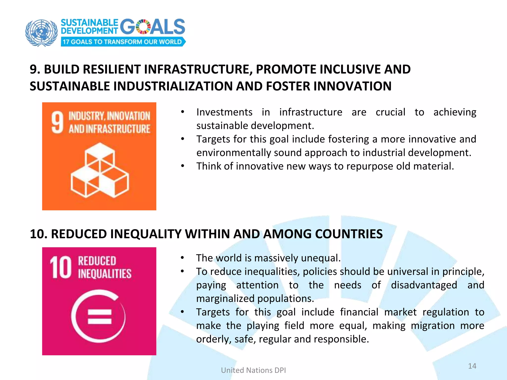 Sustainable Development Goals and Objectives/ MDGs/ Inter-linkages ...
