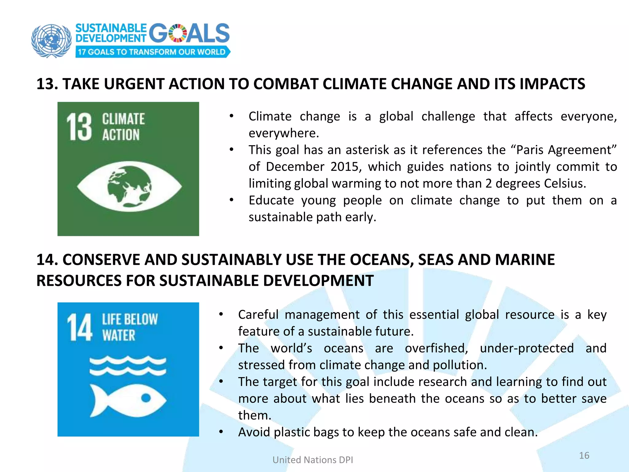 Sustainable Development Goals and Objectives/ MDGs/ Inter-linkages ...