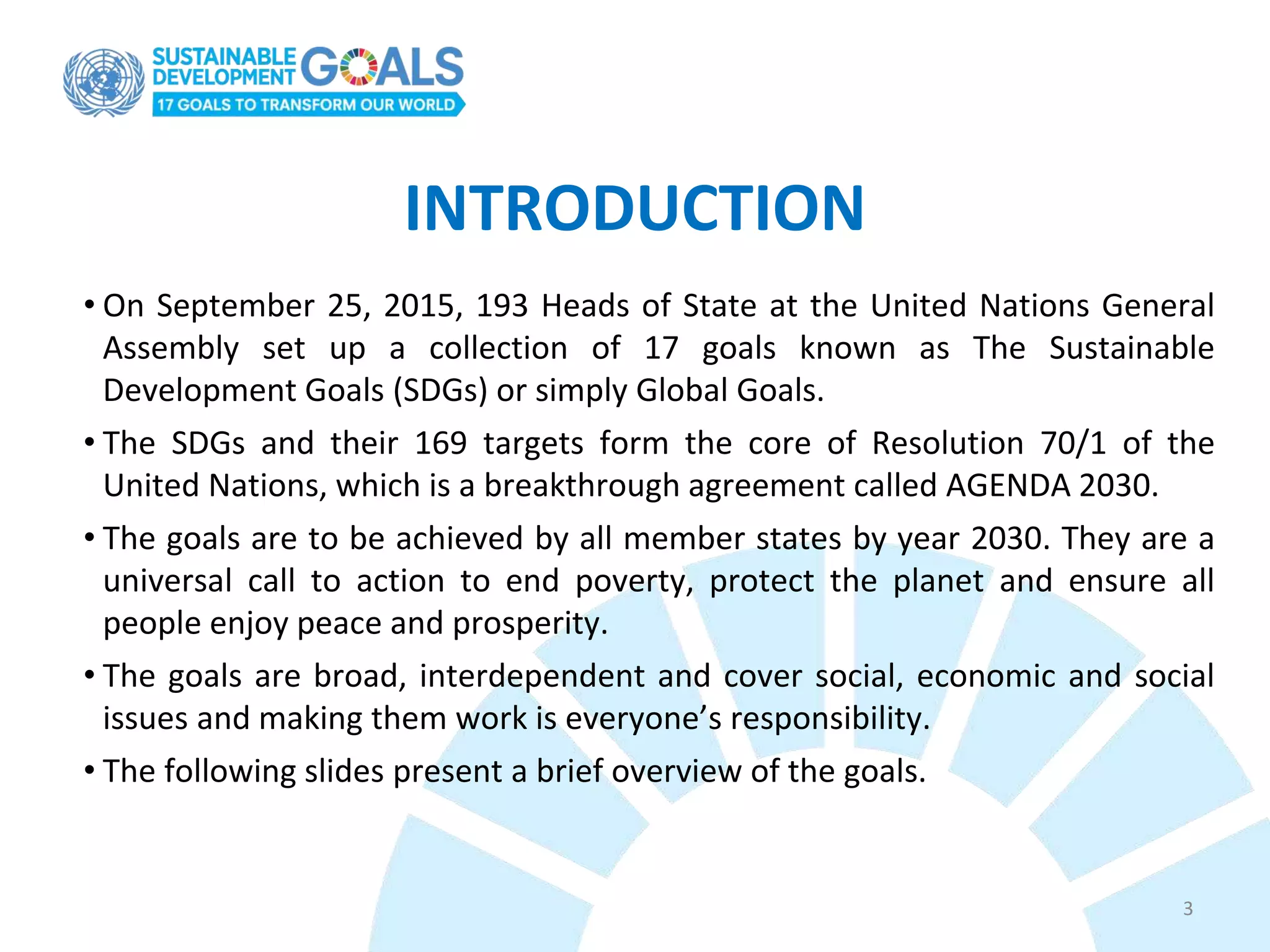 Sustainable Development Goals and Objectives/ MDGs/ Inter-linkages ...