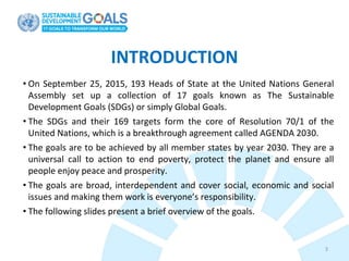 Sustainable Development Goals and Objectives/ MDGs/ Inter-linkages ...