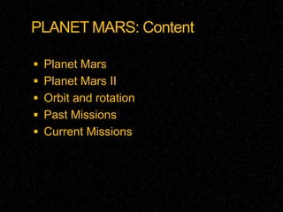 Planet Mars | PPTX