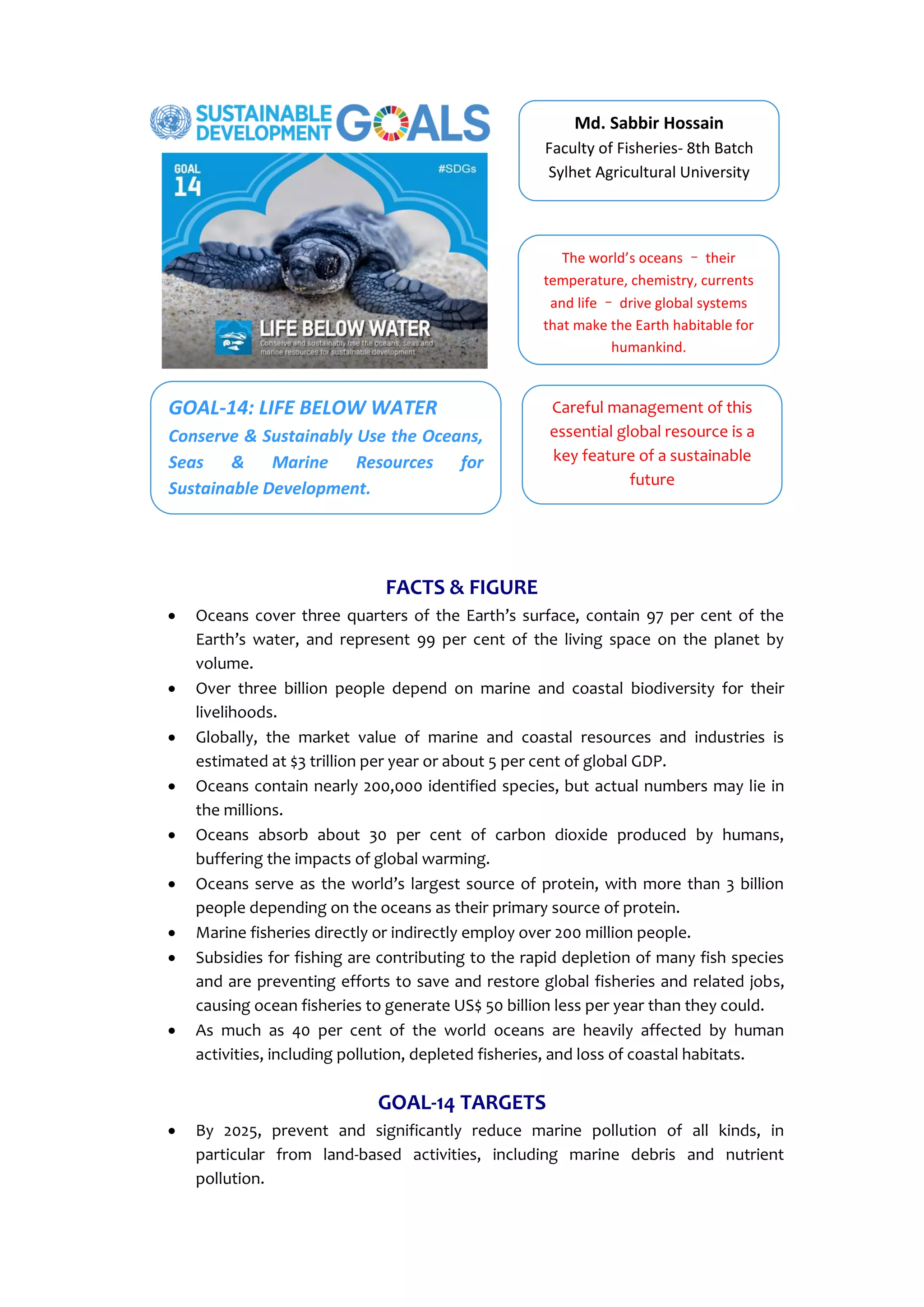 LIFE BELOW WATER | PDF