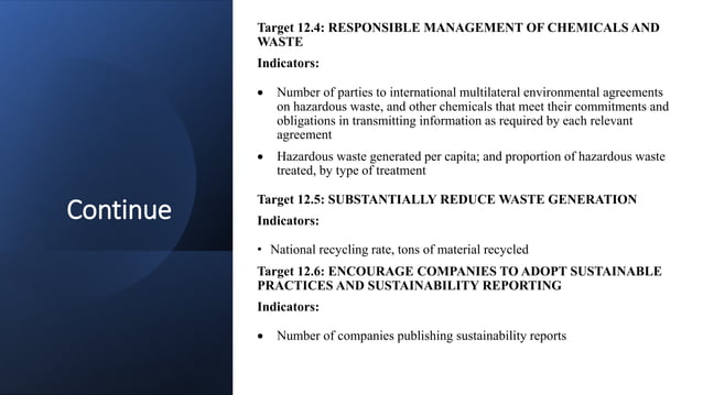 SDG Goal 12.pptx | Environmental Services Industry | Industries