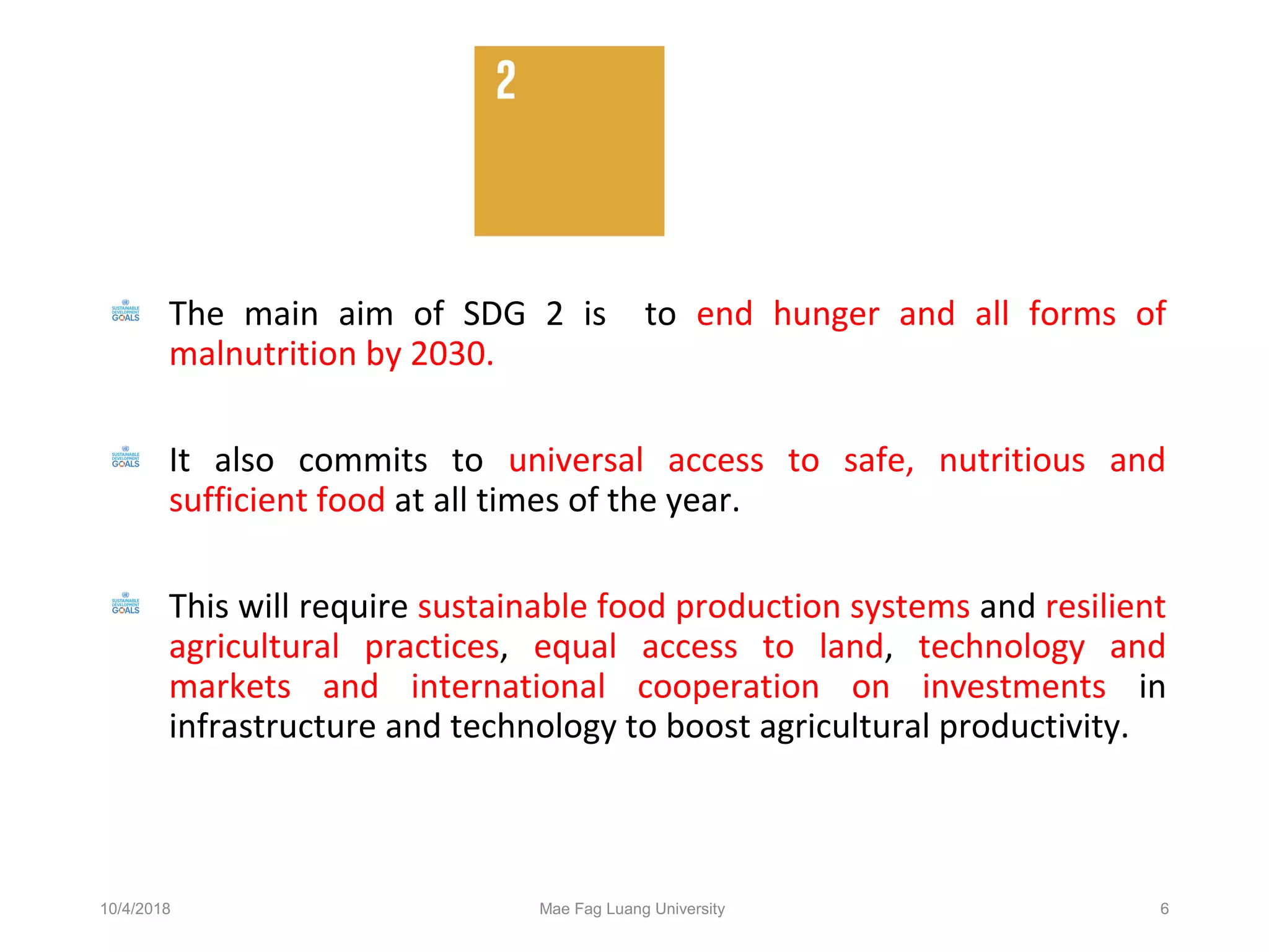 Sustainable Development Goal 2; End Hunger and Nepal | PPT