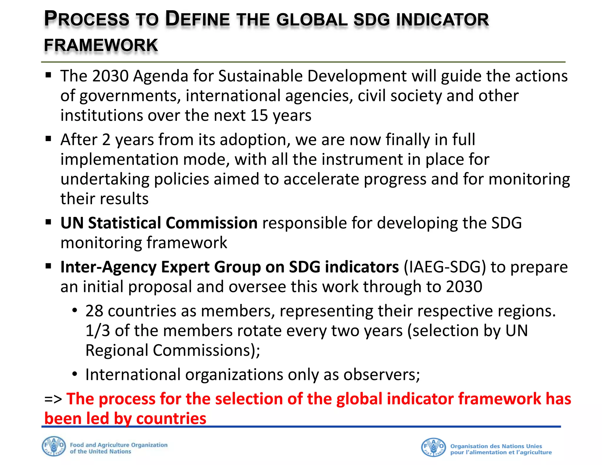 SDG Indicators and FAO Role_ ENGLISH | PPTX
