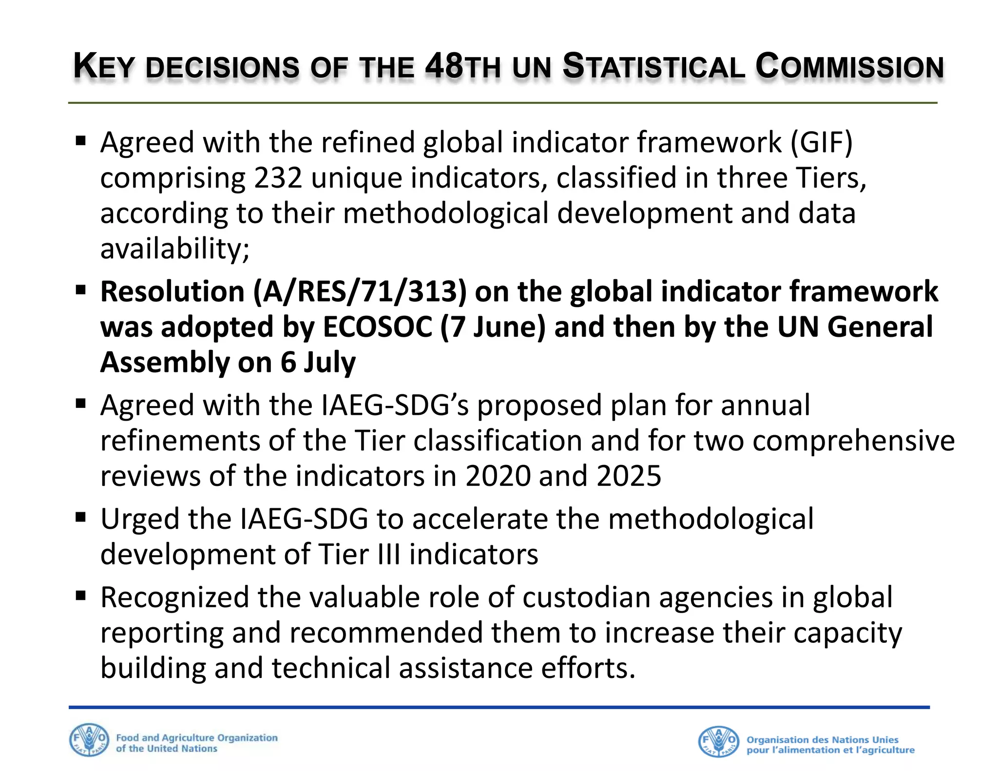 SDG Indicators and FAO Role_ ENGLISH | PPTX