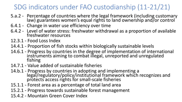 The Process of Global SDG monitoring and the key challenges faced by ...